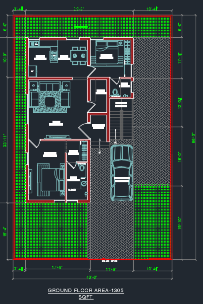 HOUSE PLAN 29 x 44 | EAST FACING HOUSE PLAN | DUPLEX TYPE