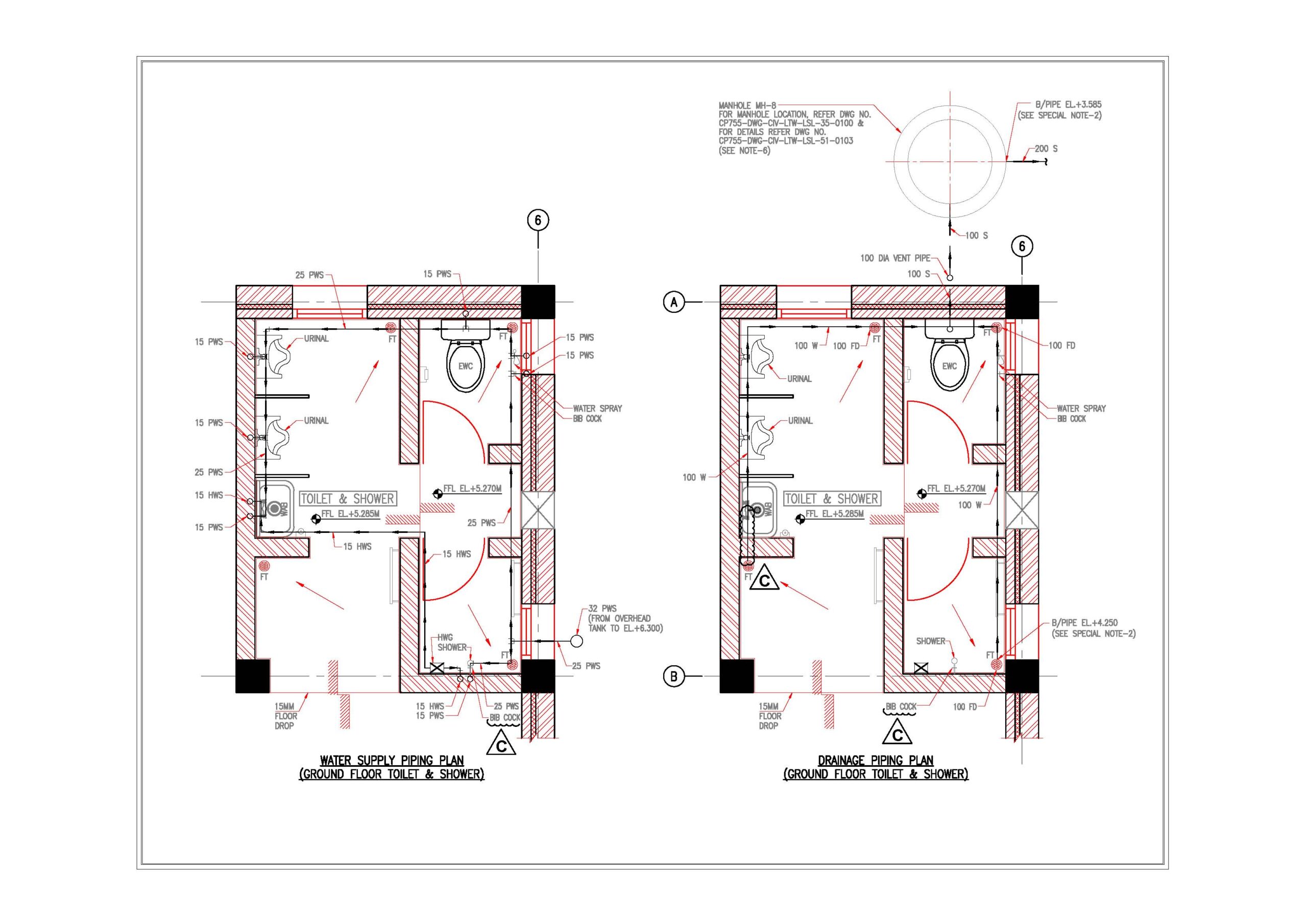 PLUMBING DRAWING FOR TOILET - Engineering Concepts