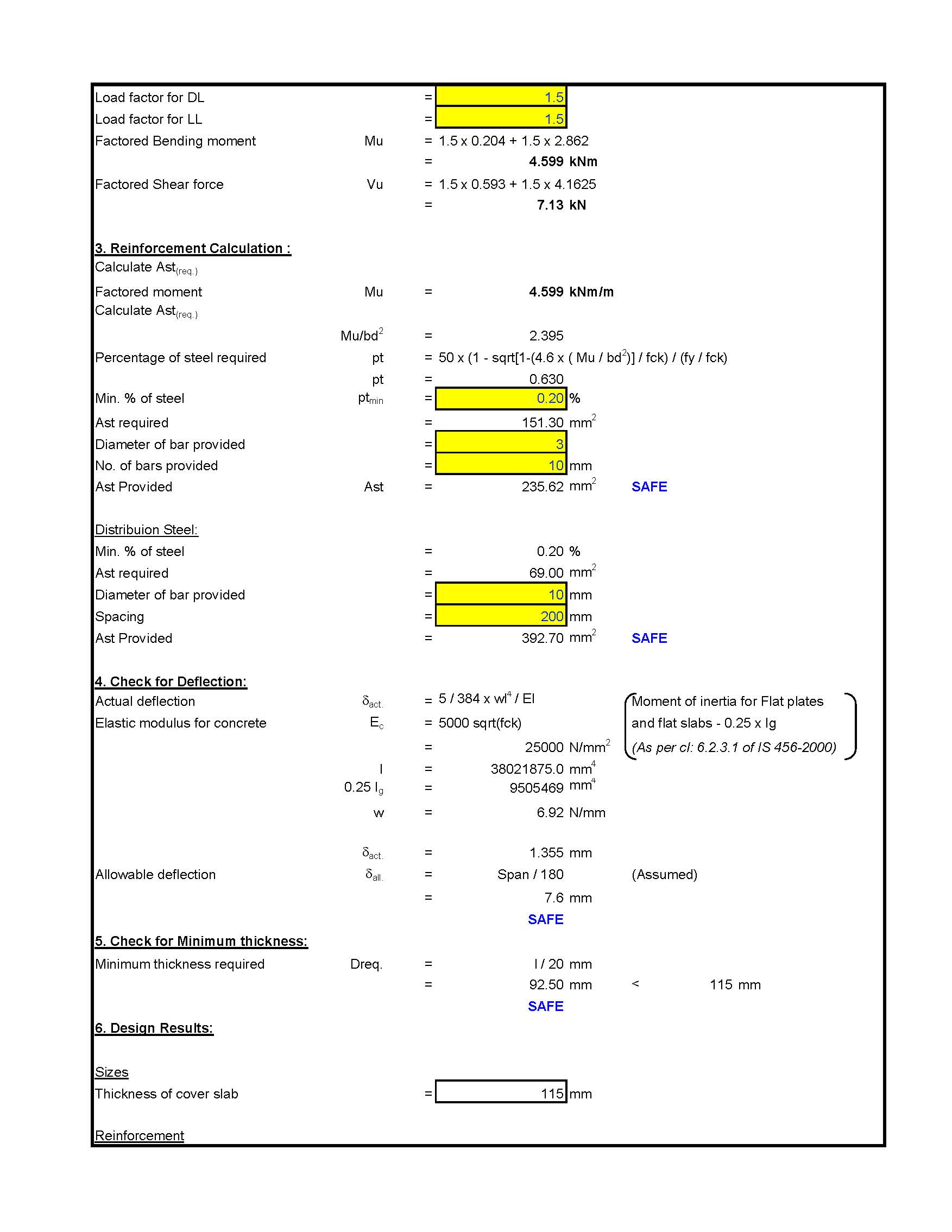 DESIGN OF PRECAST COVER SLAB - Engineering Concepts
